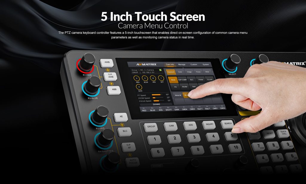 IP & SERIAL PTZ CAMERA CONTROLLER With Touch Screen – Cine Media ...